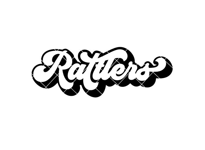 Rattlers Retro Script Regular and Distressed - SVG/DXF/PNG File for ...
