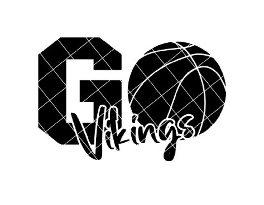 Go Vikings Basketball - SVG/DXF/PNG File for Cutting Machines and ...