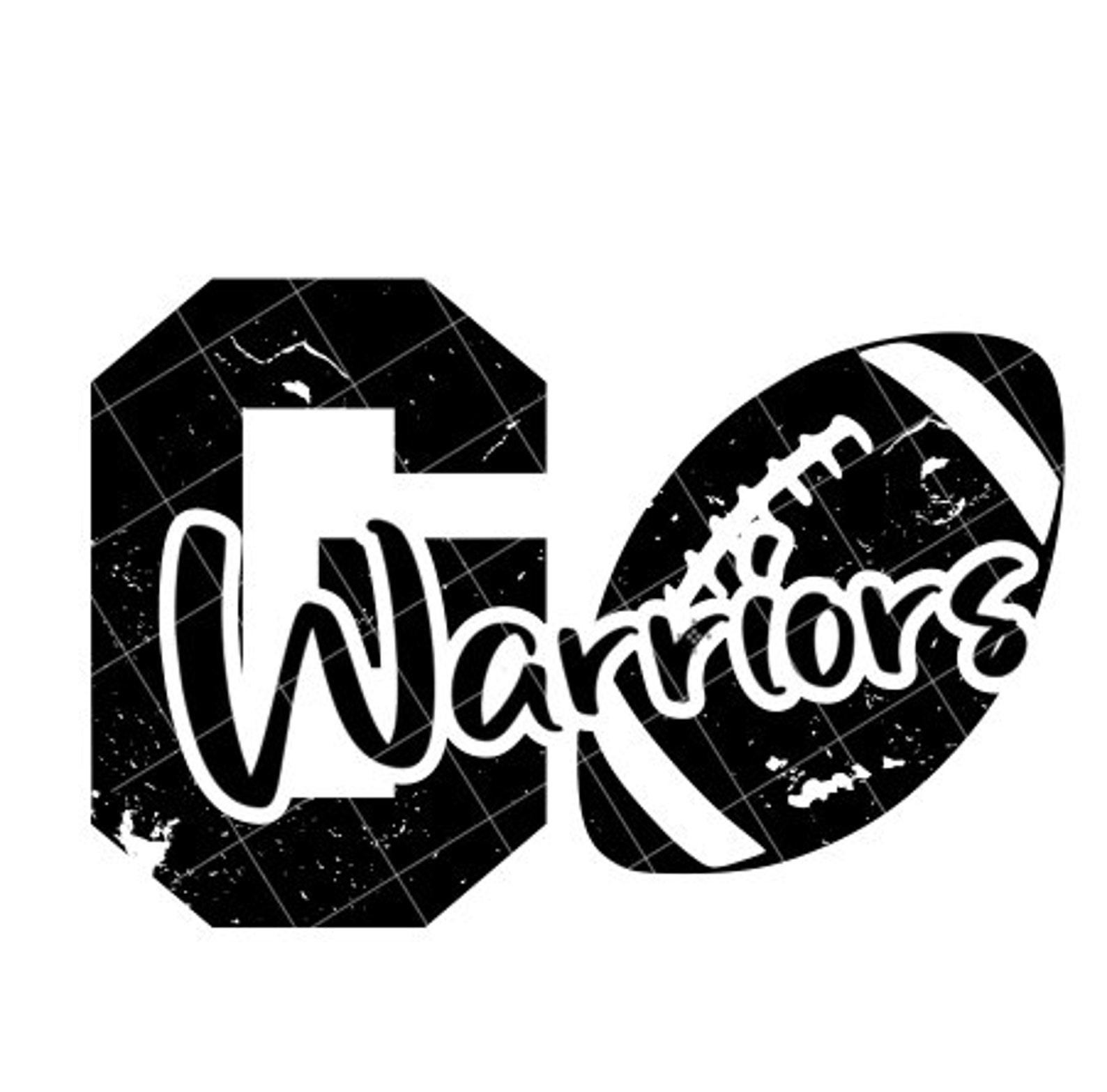 Go Warriors Football - SVG/DXF/PNG File for Cutting Machines and ...