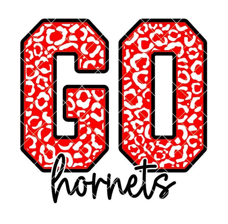 Go Hornets in Leopard Print - SVG/DXF/PNG File for Cutting Machines and ...