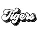 Tigers Retro Script Regular and Distressed - SVG/DXF/PNG File for ...