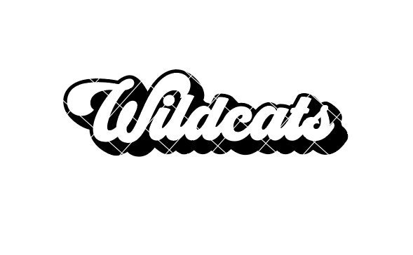 Wildcats Retro Script Regular and Distressed SVG/DXF/PNG File for ...
