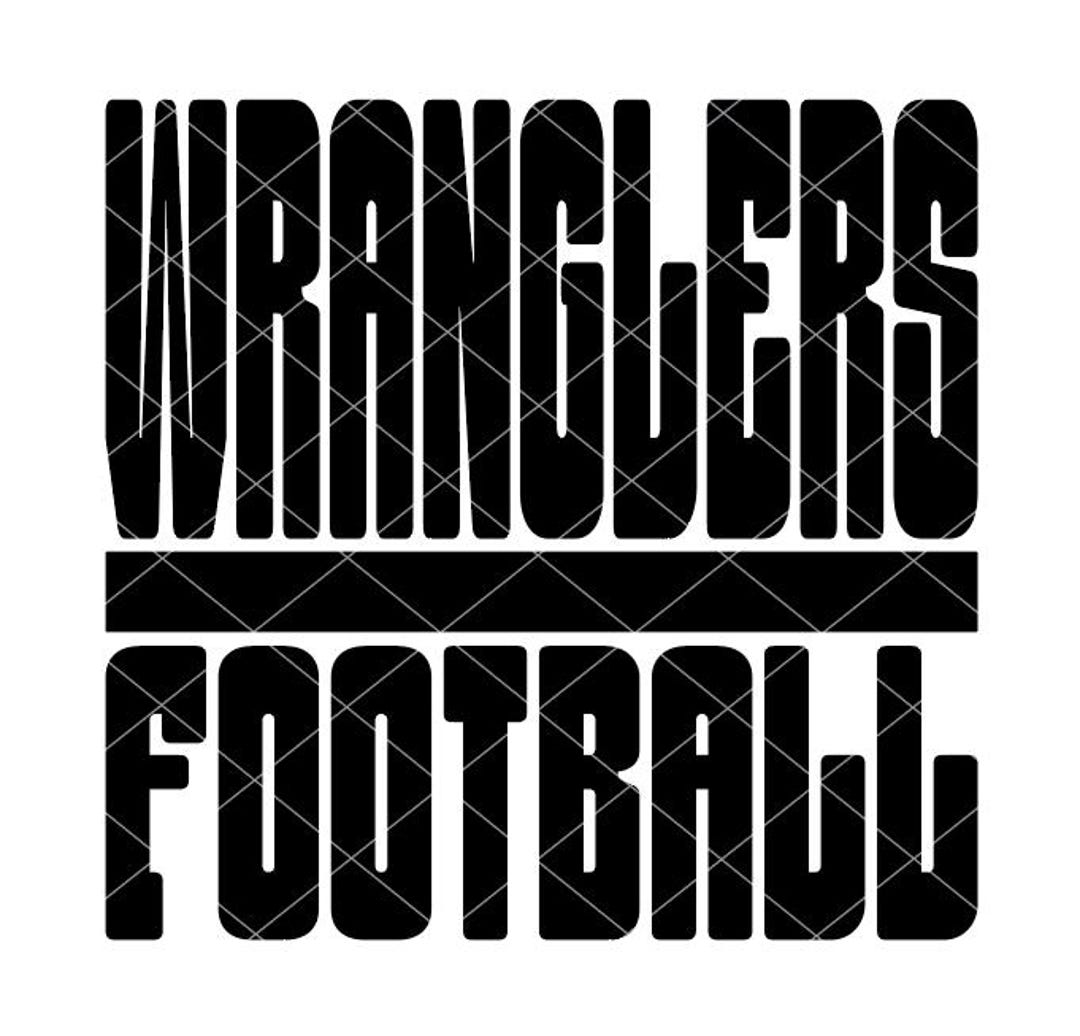 Wranglers Football Design With Line - SVG/DXF/PNG File for Cutting ...