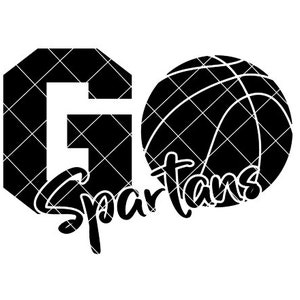 Go Spartans Basketball - SVG/DXF/PNG File for Cutting Machines and ...