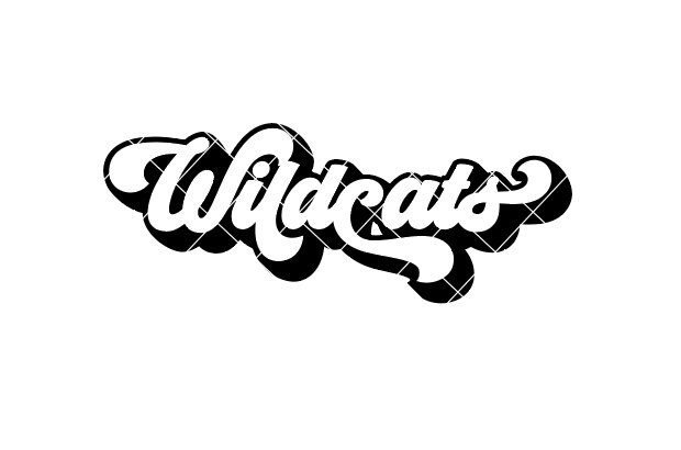 Wildcats Retro Script Regular and Distressed SVG/DXF/PNG File for ...