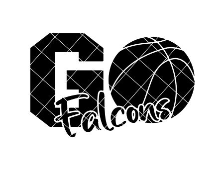 Go Falcons Basketball SVG/DXF/PNG File for Cutting Machines and ...