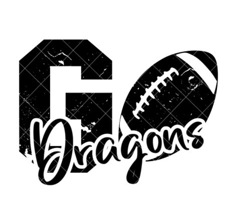 Go Dragons Football - SVG/DXF/PNG File for Cutting Machines and ...