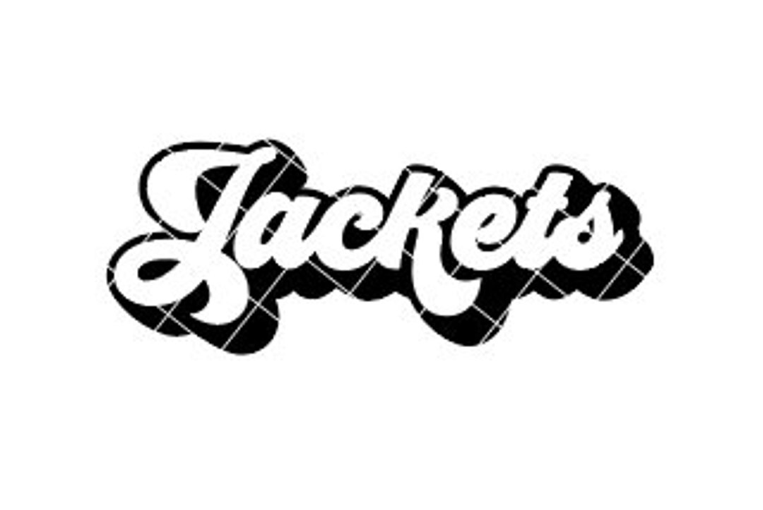 Jackets Retro Script Regular and Distressed - SVG/DXF/PNG File for ...