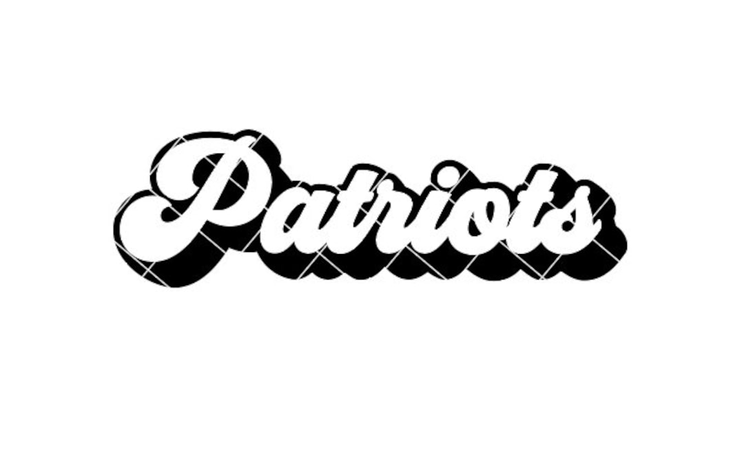Patriots Retro Script Regular and Distressed - SVG/DXF/PNG File for ...