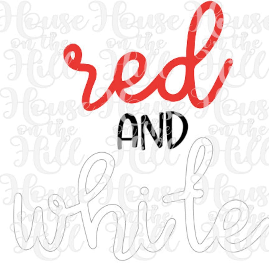 Red and White - SVG/DXF/PNG File for Cutting Machines - Etsy