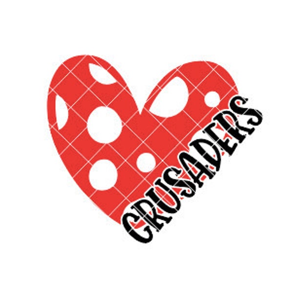 Crusaders Svg With Heart - Etsy
