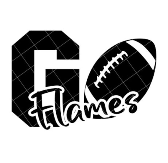 Go Flames Football SVG/DXF/PNG File for Cutting Machines and - Etsy