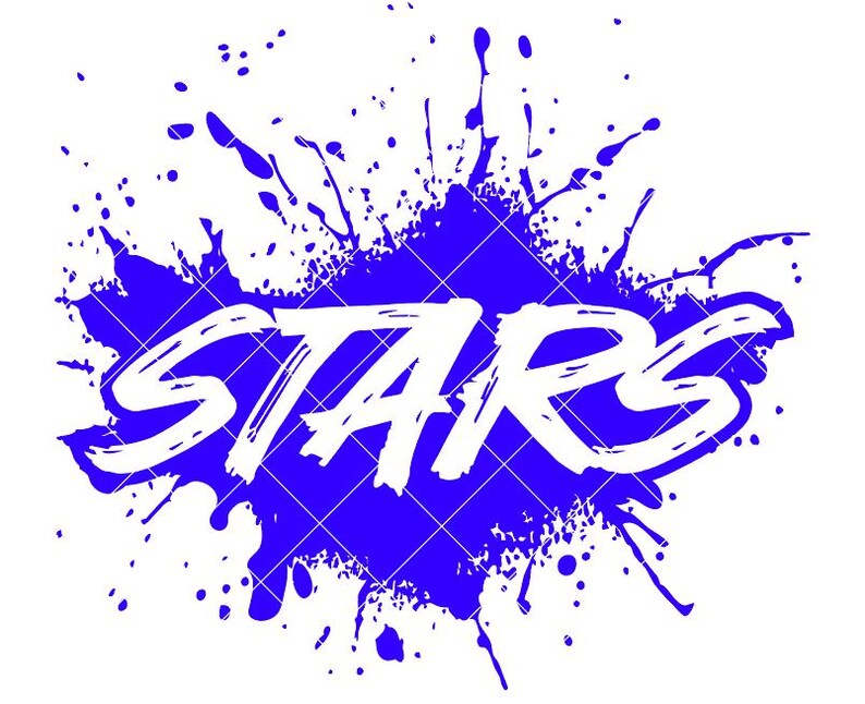 Stars Paint Splatter Design - SVG/DXF/PNG File for Cutting Machines and ...