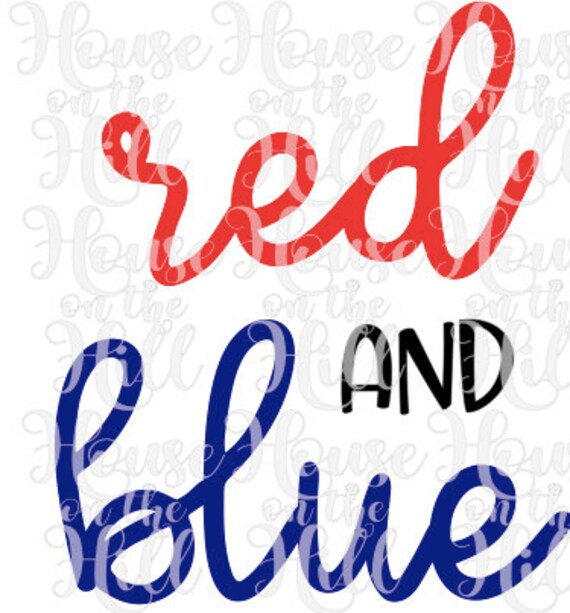 Red and Blue SVG/DXF/PNG File for Cutting Machines | Etsy