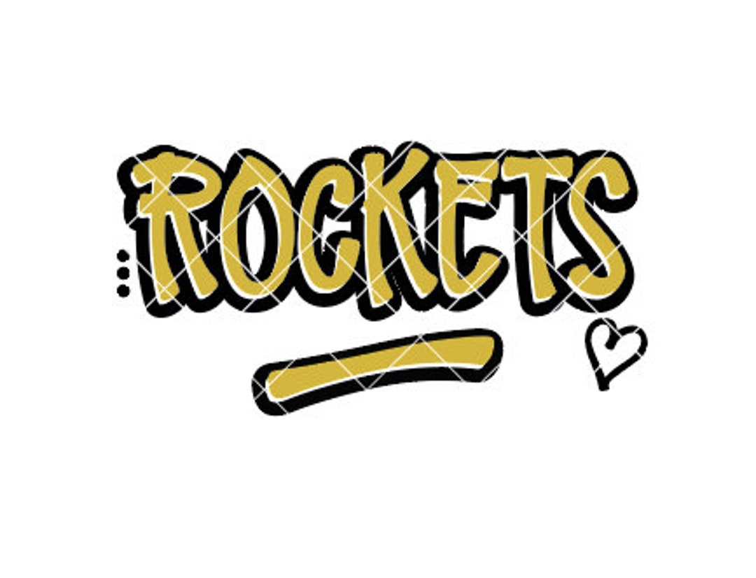 Rockets - With Dots and Underline - Customized With Your School or Team ...