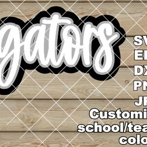 Gators the Outline - SVG/DXF/PNG File for Cutting Machines and ...