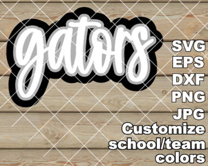 Gators the Outline - SVG/DXF/PNG File for Cutting Machines and ...