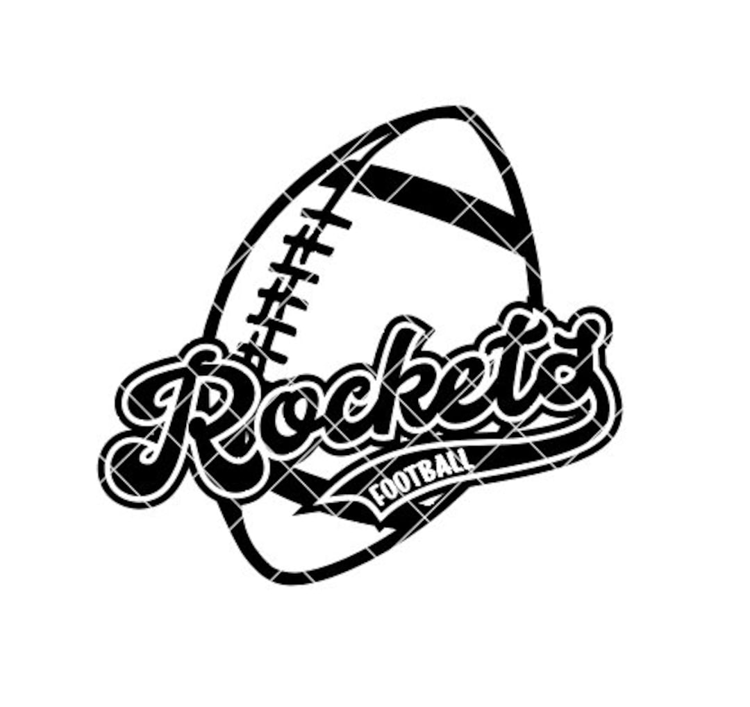 Rockets Football Retro Script Regular and Distressed - SVG/DXF/PNG File ...