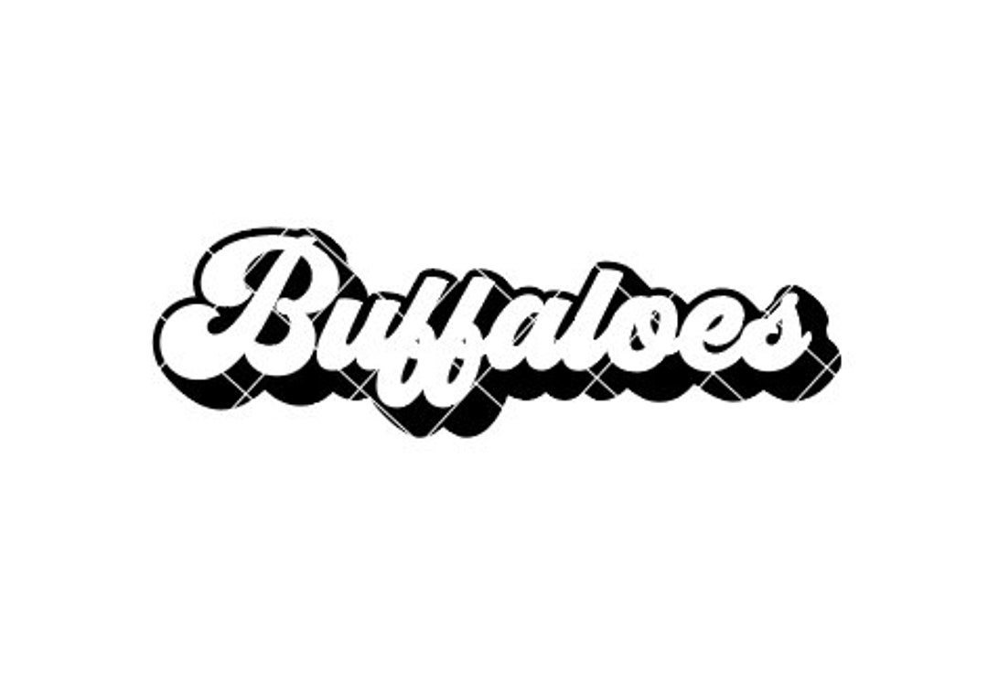 Buffaloes Retro Script Regular and Distressed - SVG/DXF/PNG File for ...