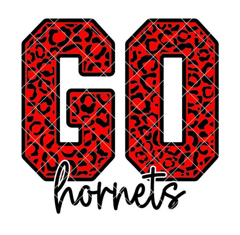 Go Hornets in Leopard Print - SVG/DXF/PNG File for Cutting Machines and ...
