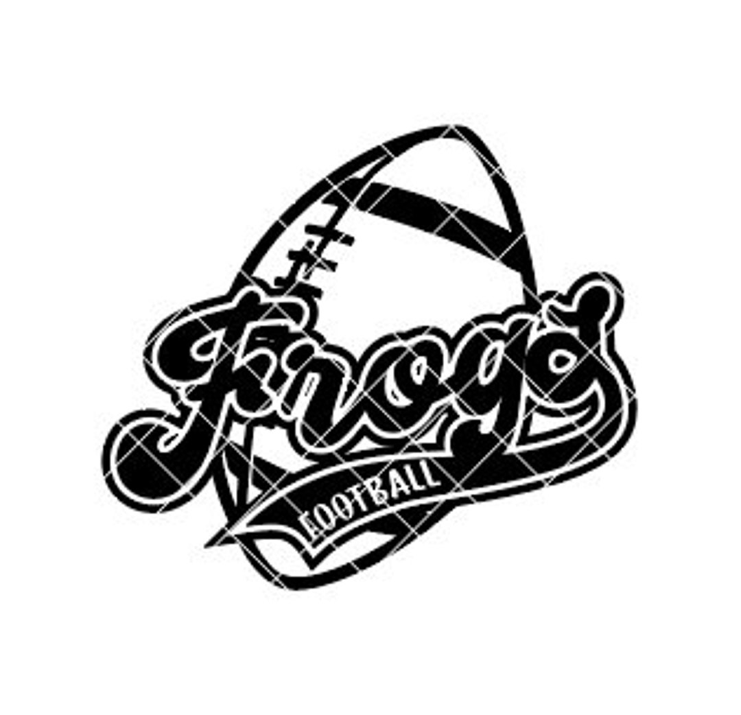 Frogs Football Retro Script Regular and Distressed - SVG/DXF/PNG File ...