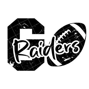 Go Raiders Football - SVG/DXF/PNG File for Cutting Machines and ...