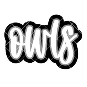 Owls With Outline - SVG/DXF/PNG File for Cutting Machines and ...