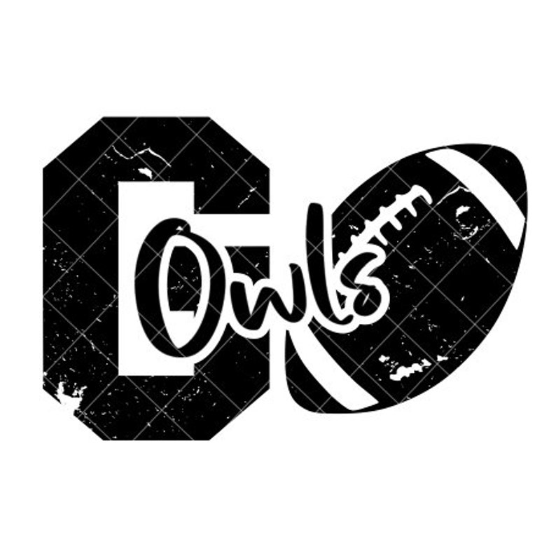 Go Owls Football - SVG/DXF/PNG File for Cutting Machines and ...