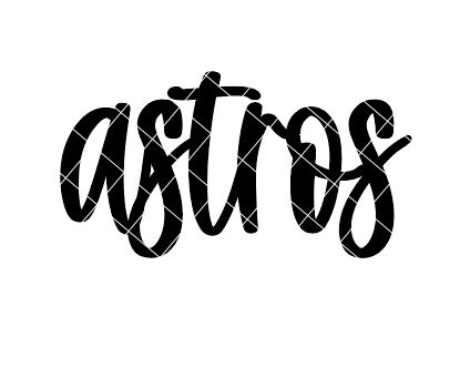 Astros With Outline SVG/DXF/PNG File for Cutting Machines and ...