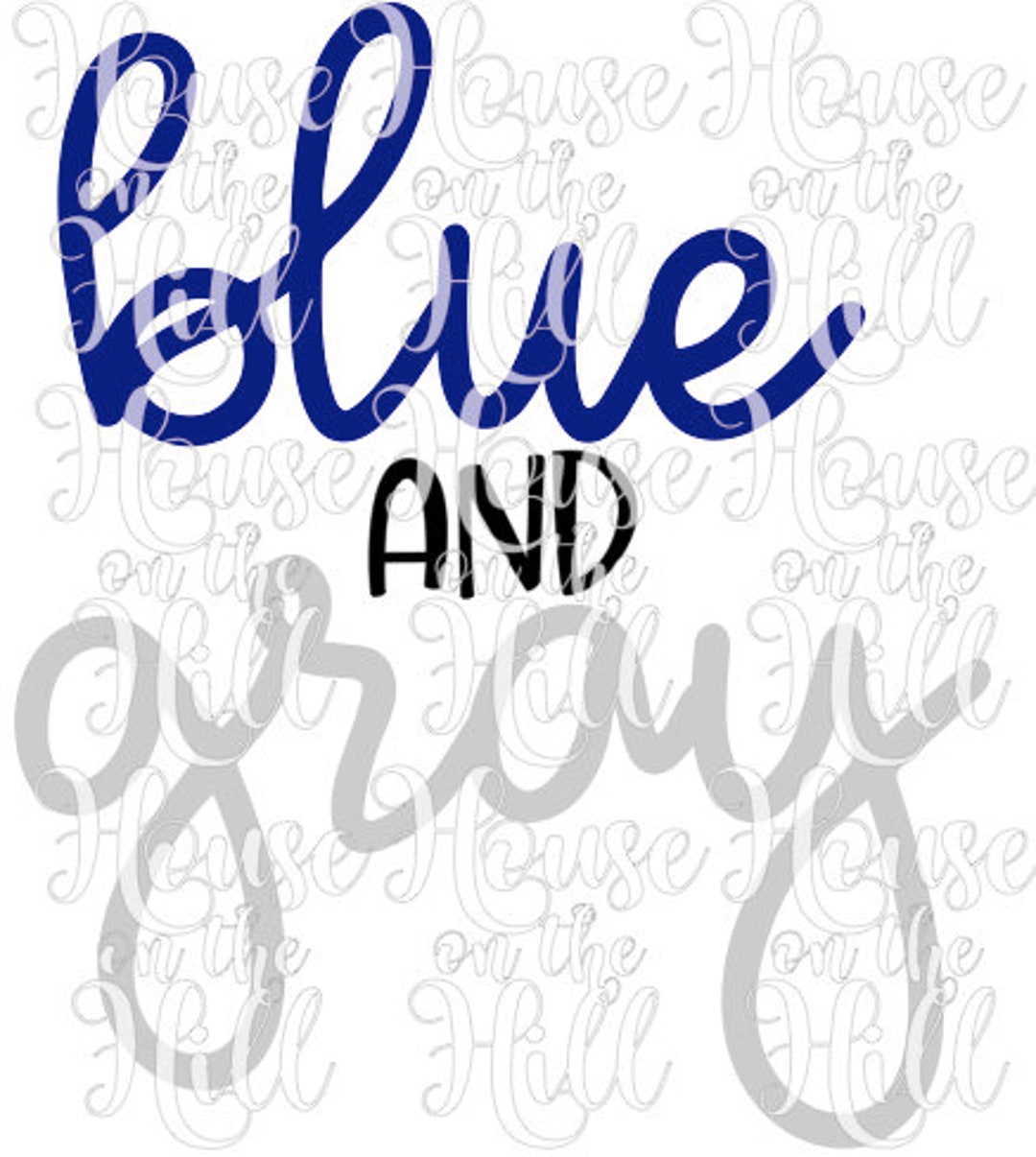 Blue and Gray - SVG/DXF/PNG File for Cutting Machines - Etsy