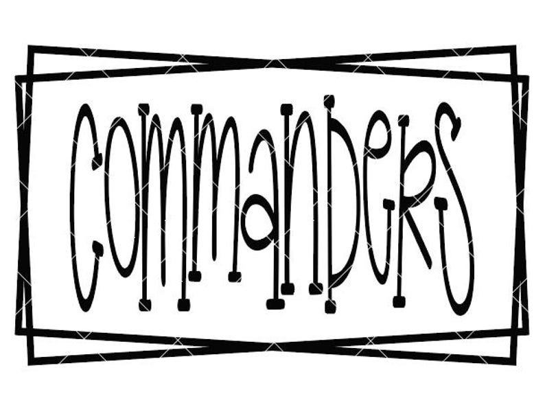 Commanders - Fun and Bouncy Design With and Without a Frame - SVG/DXF ...