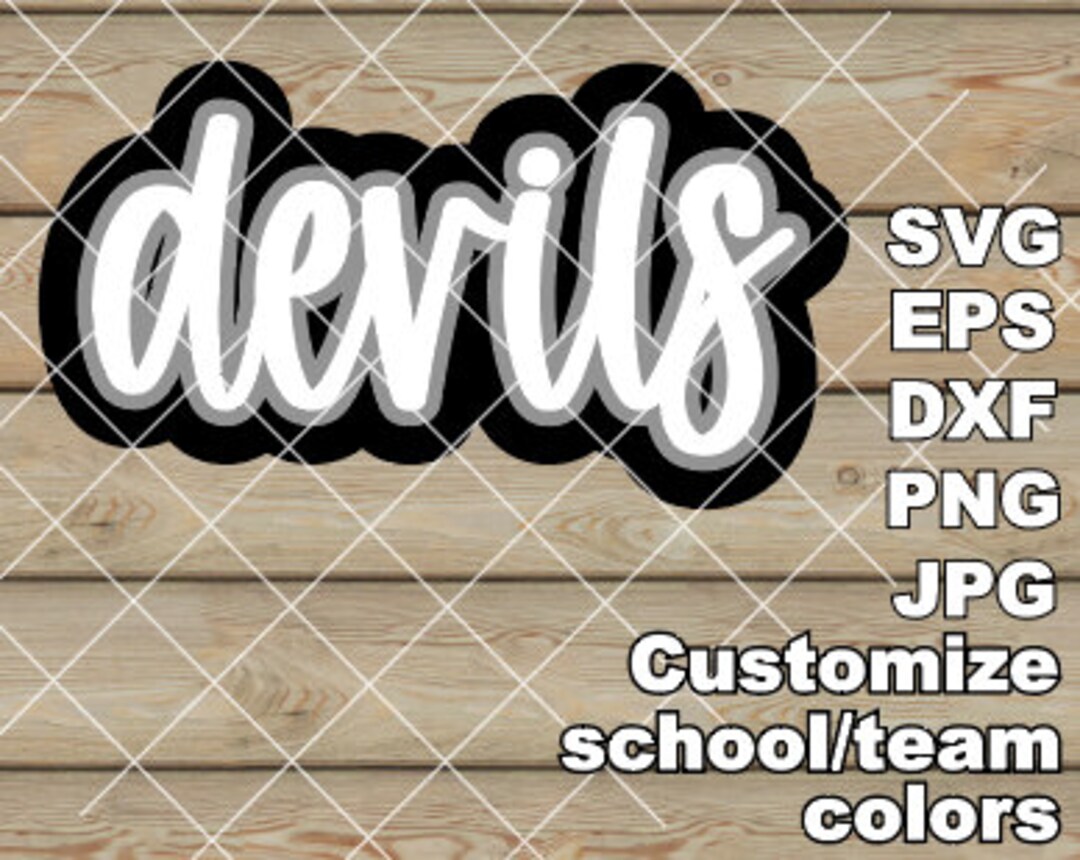 Devils With Outline - SVG/DXF/PNG File for Cutting Machines and ...