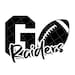 Go Raiders Football - SVG/DXF/PNG File for Cutting Machines and ...