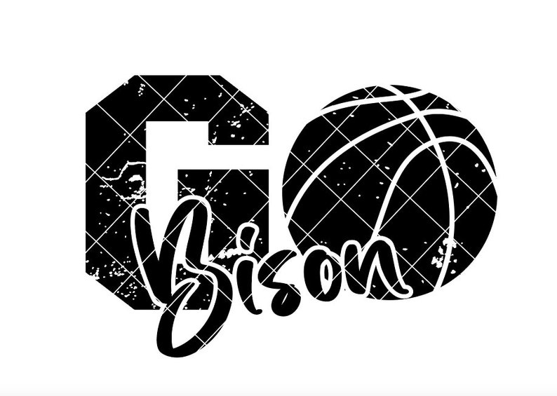 Go Bison Basketball SVG/DXF/PNG File for Cutting Machines and ...