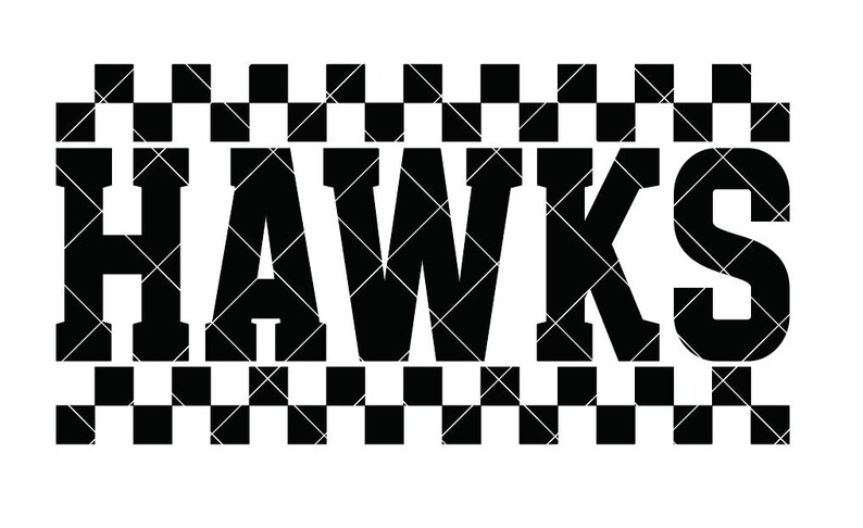 Hawks With Checkerboard Background - SVG/DXF/PNG File for Cutting ...