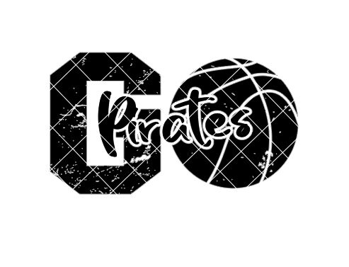 Go Pirates Basketball - SVG/DXF/PNG File for Cutting Machines and ...