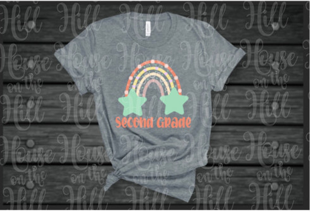 Second Grade Rainbow - SVG/DXF/PNG Files for Cutting Machines - Etsy