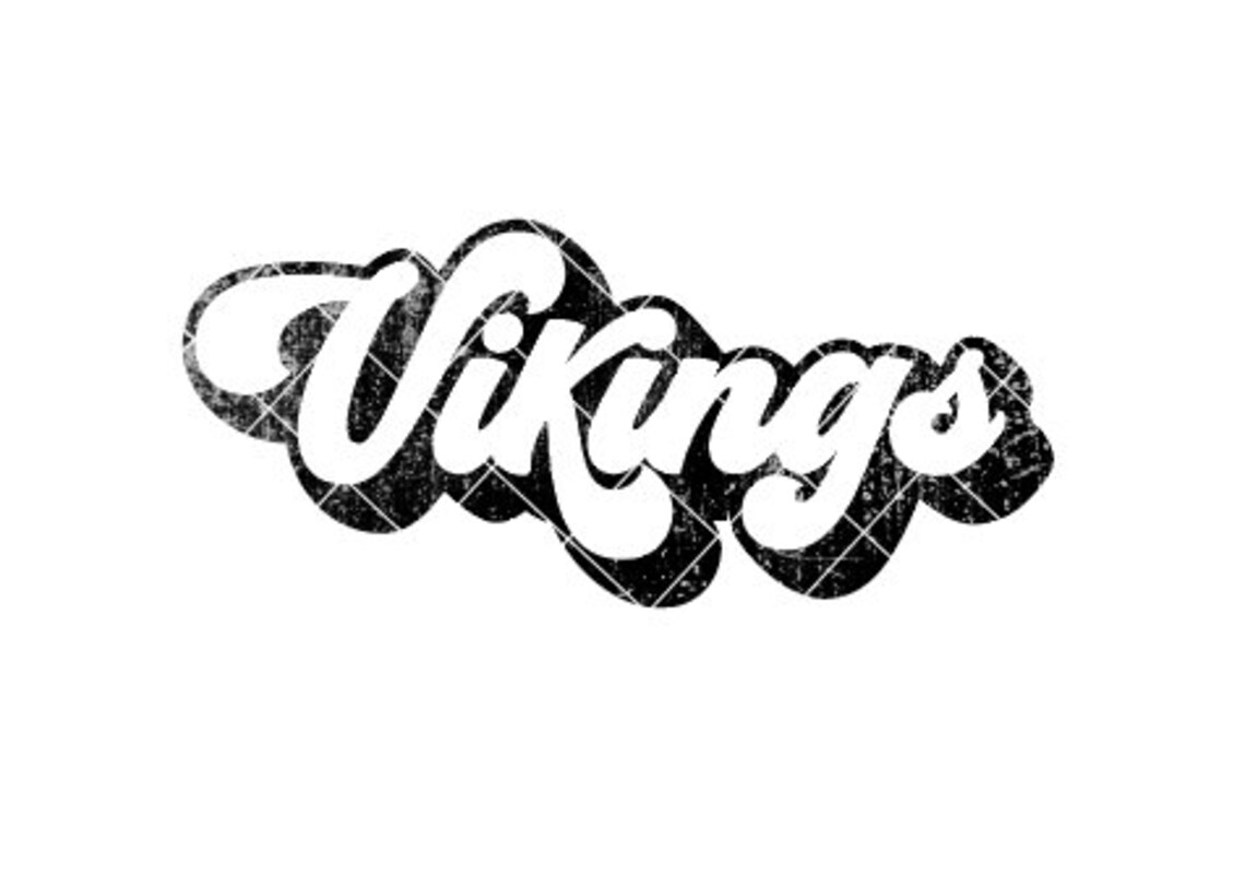 Vikings Retro Script Regular and Distressed - SVG/DXF/PNG File for ...
