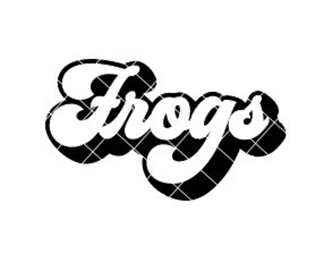Frogs Retro Script Regular and Distressed - SVG/DXF/PNG File for ...