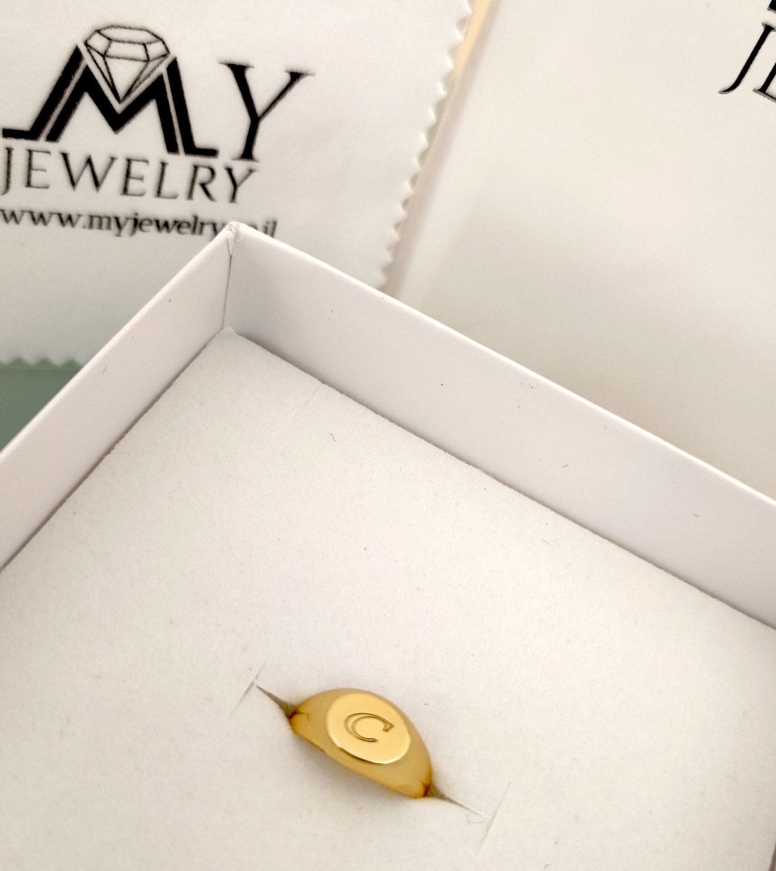 Personalized Oval Signet Pinky Ring Silver or Gold Plated | Etsy