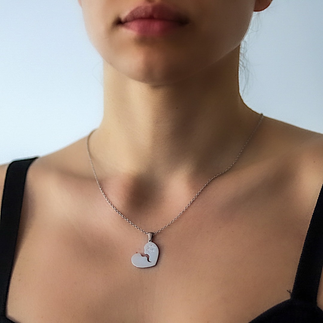 Cracked Heart Necklace With the Star of David and the Possibility of ...