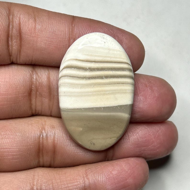 Flint Stone Cabochon Gemstone From Poland Natural 39x24x5 MM, 39.50 Cts ...