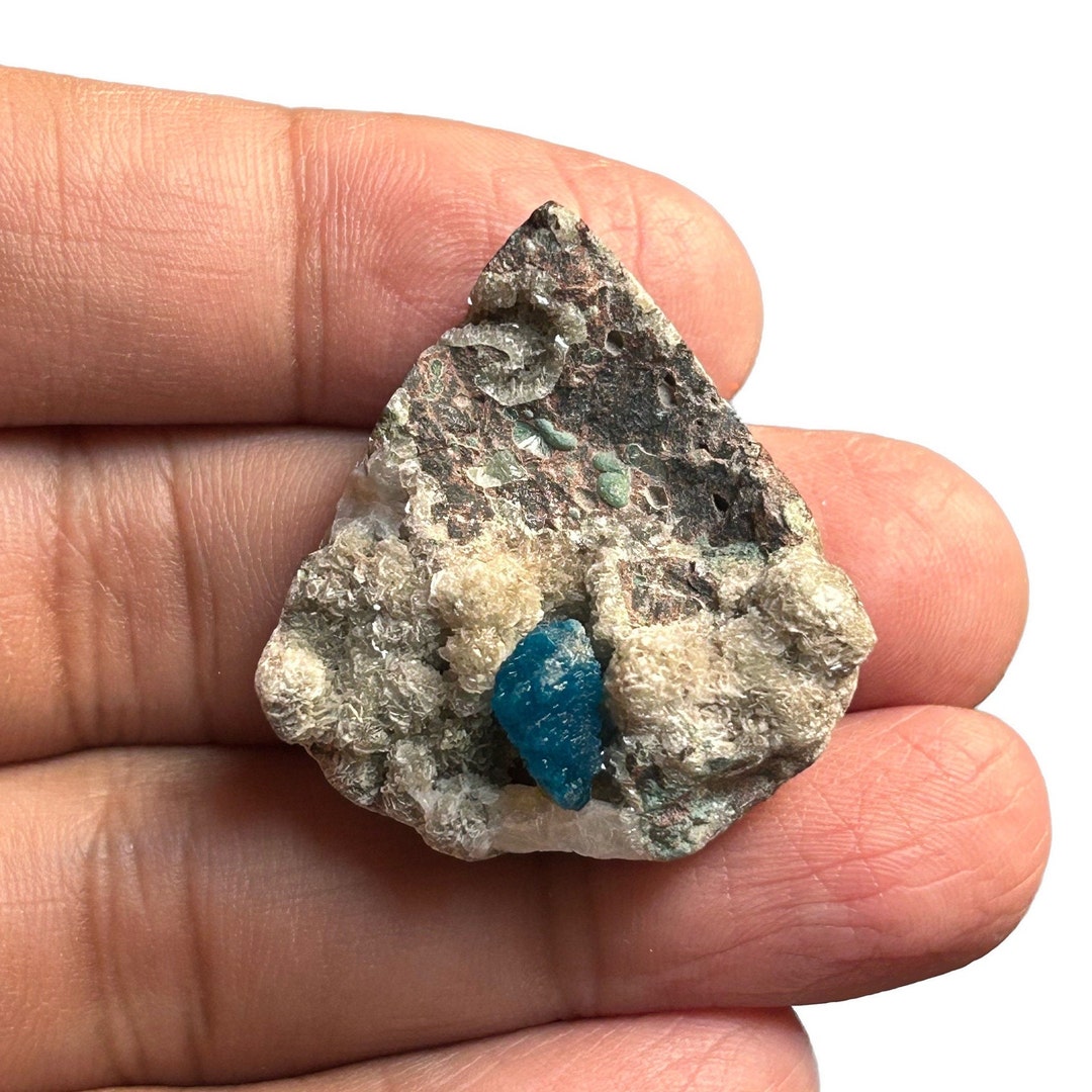 Cavansite Druzy Gemstone From India Natural 33x29x14 MM 47.80 - Etsy