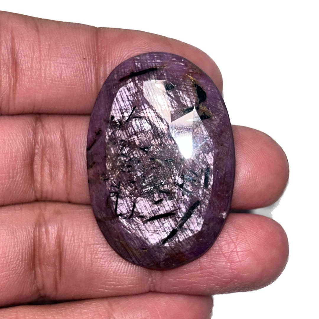 Star Ruby Gemstone Rose Cut From Madagascar Natural 40x27x6 MM, 86.40 ...