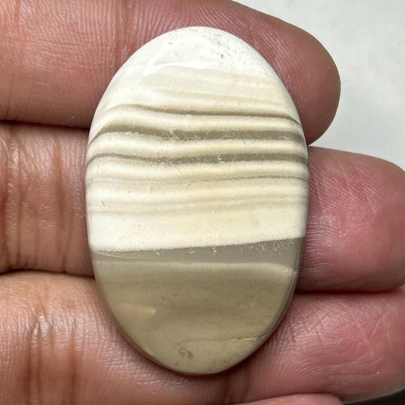 Flint Stone Cabochon Gemstone From Poland Natural 39x24x5 MM, 39.50 Cts ...