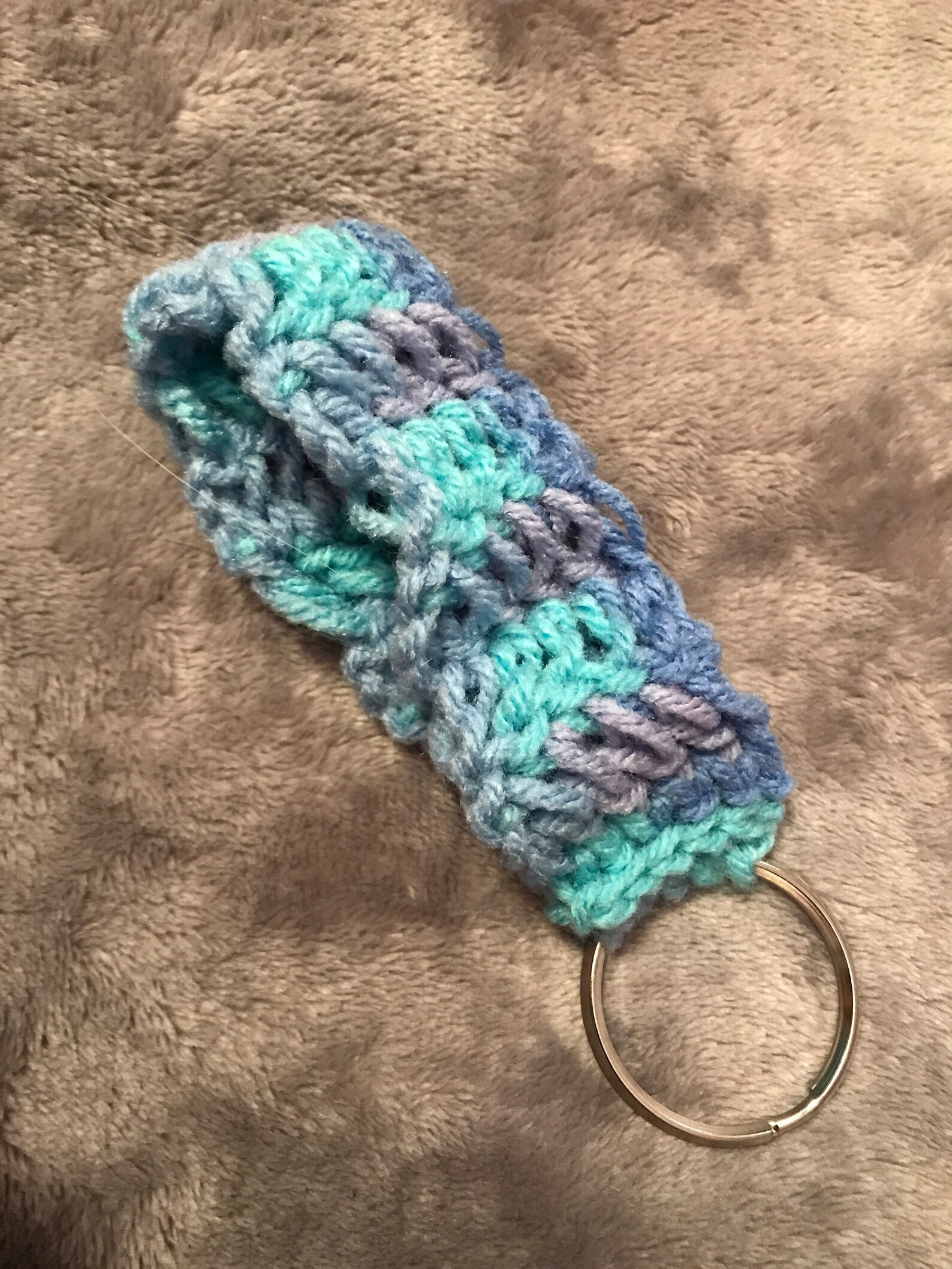 Crochet Wristlet Keychain - Etsy