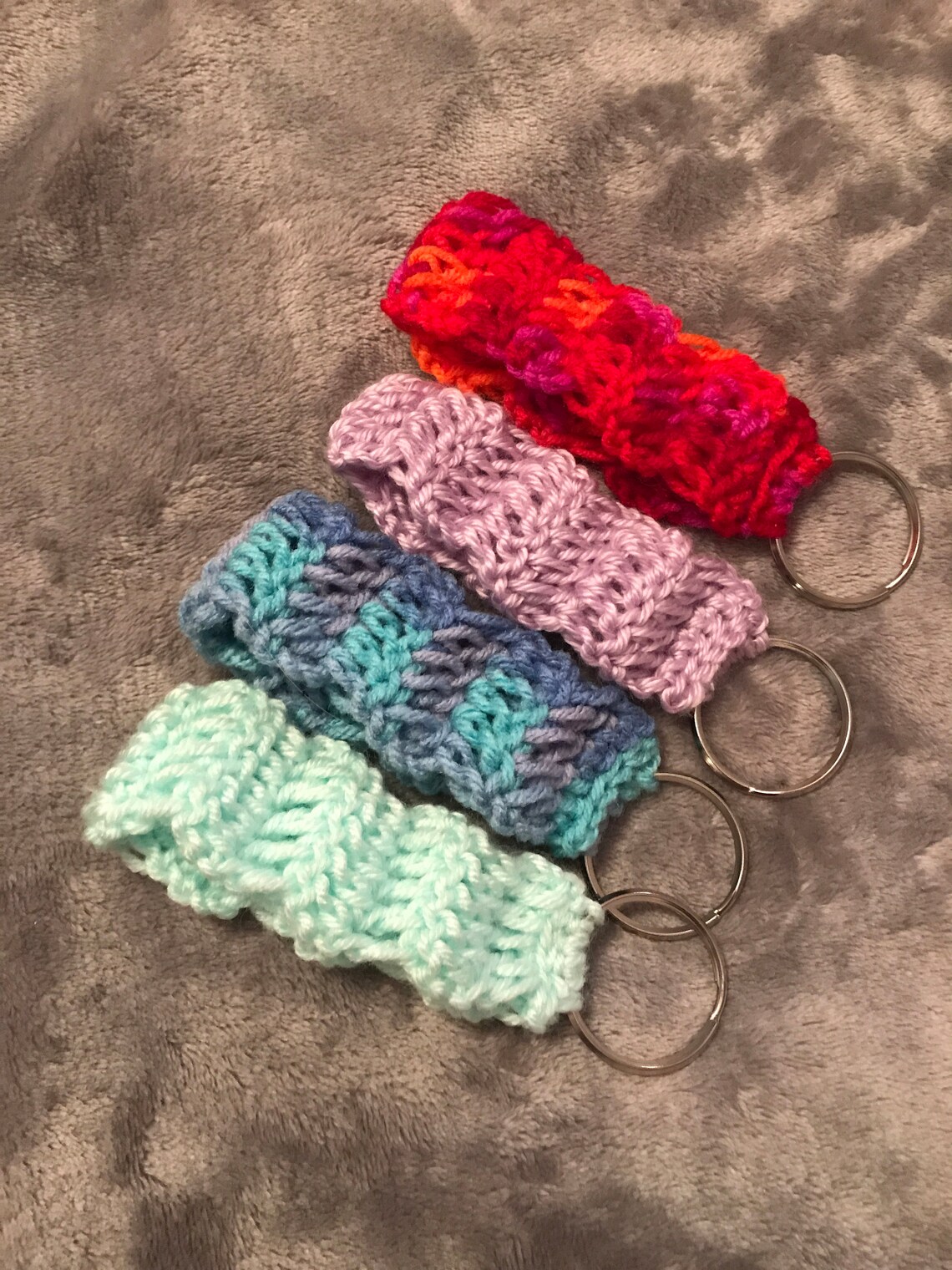 Crochet Wristlet Keychain - Etsy