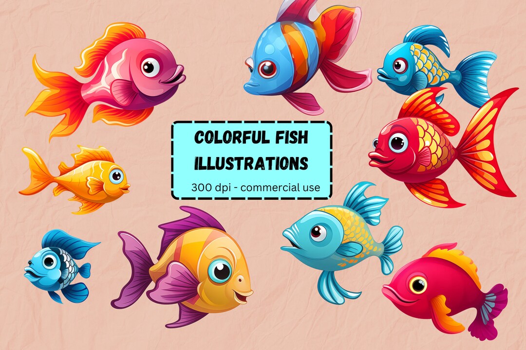 Tropical Fish Clipart, Cartoon Fish Illustrations, PNG Clip Art ...