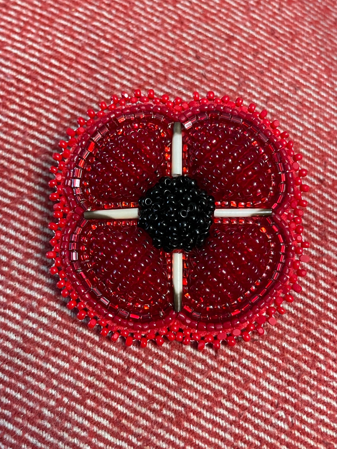 Indigenous-made Beaded Poppy Remembrance Day - Etsy