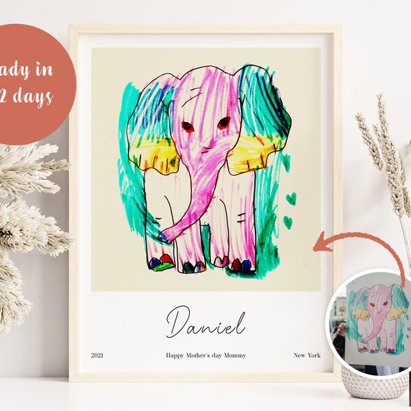 Kids Drawing Poster - Etsy
